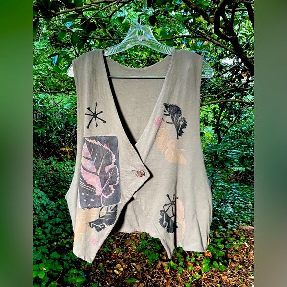 Blue Fish | Tops | Vintage Blue Fish Olive Gray Vest With Magnificent ...